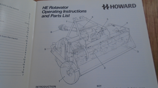Howard Rotavator He Instructions & Parts List | Machinery Literature ...