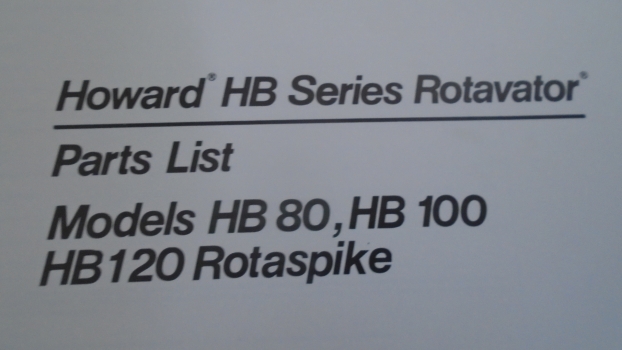Howard Rotavator Hb Series Rotaspike Parts List | Machinery Literature ...