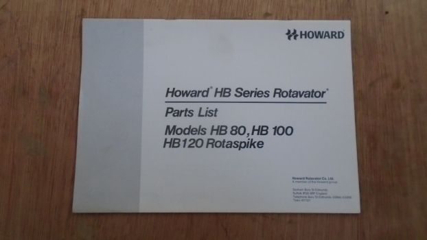 Howard Rotavator Hb Series Rotaspike Parts List | Machinery Literature ...